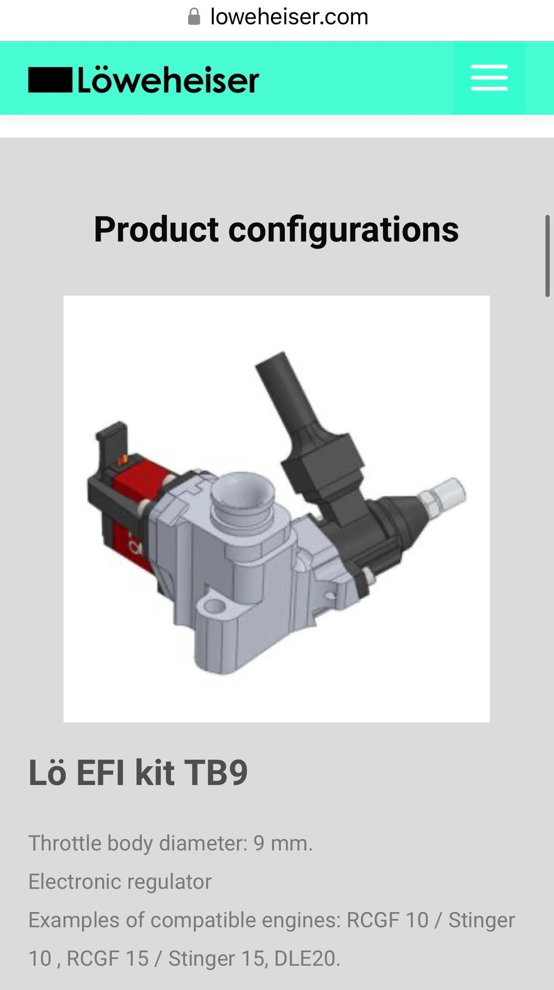 EFI Throttle Body Data for Small RC Engines - RCU Forums