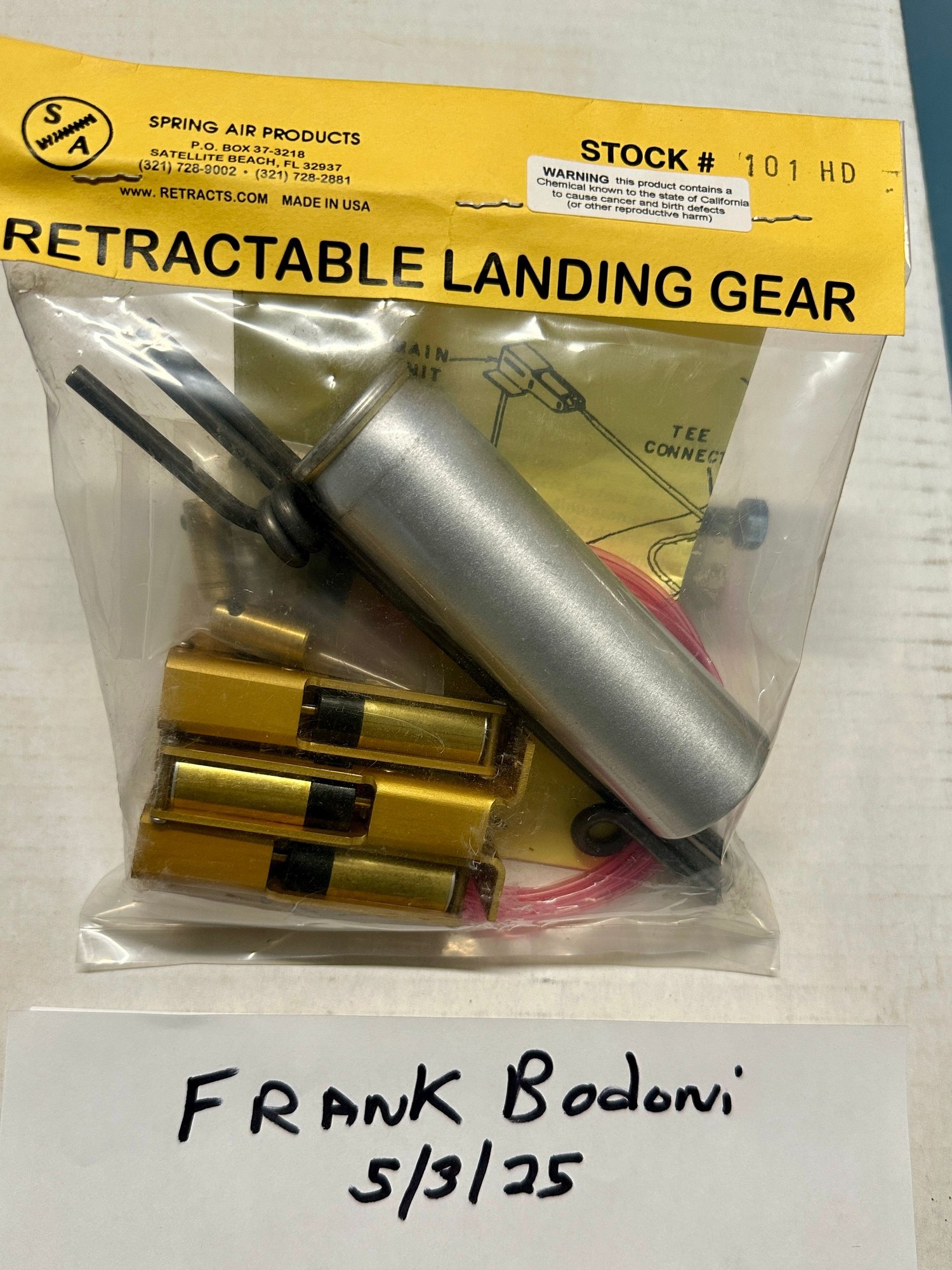 Spring Air Retracts- Model 101HD - $150 - RCU Forums