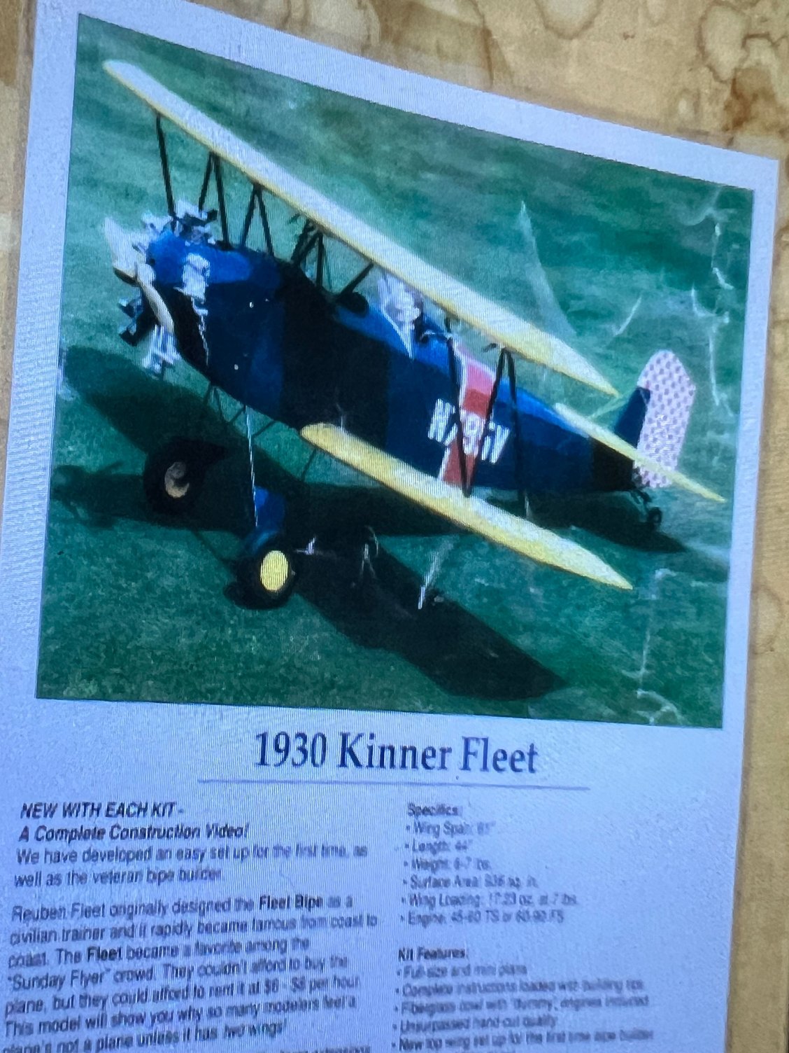 Aerodrome Models 1930 Kinner Fleet Bipe - RCU Forums
