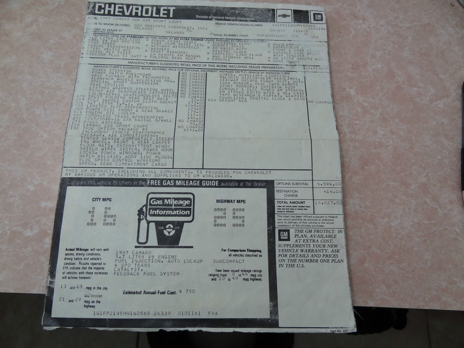 Reproduction Window Stickers - Page 2 - Third Generation F-Body Message ...